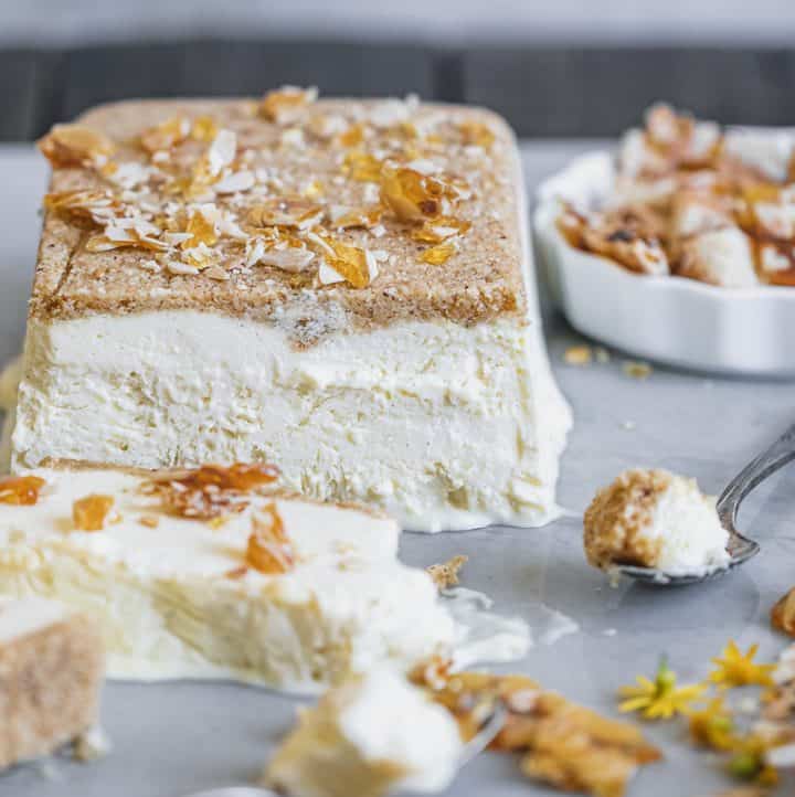 Lemon Olive Oil Semifreddo recipe - {easy almond biscotti crust}
