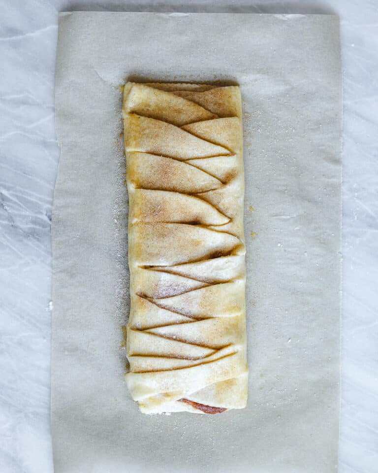 Apple Butter Puff Pastry Braid - Wild Thistle Kitchen