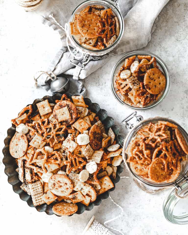 Garlic Parmesan Cracker Snack Mix - wild thistle kitchen