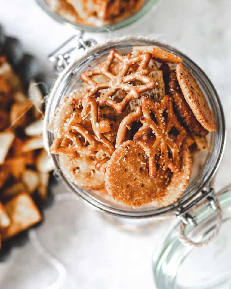 Garlic Parmesan Cracker Snack Mix - wild thistle kitchen
