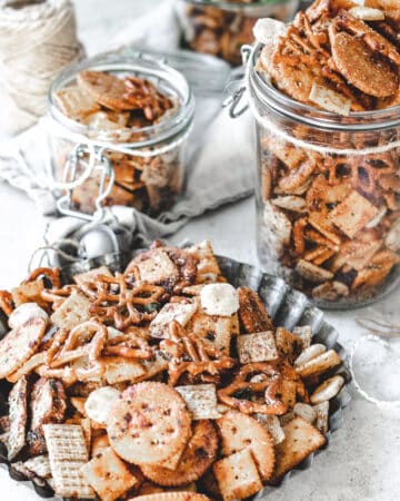 Garlic Parmesan Cracker Snack Mix - wild thistle kitchen