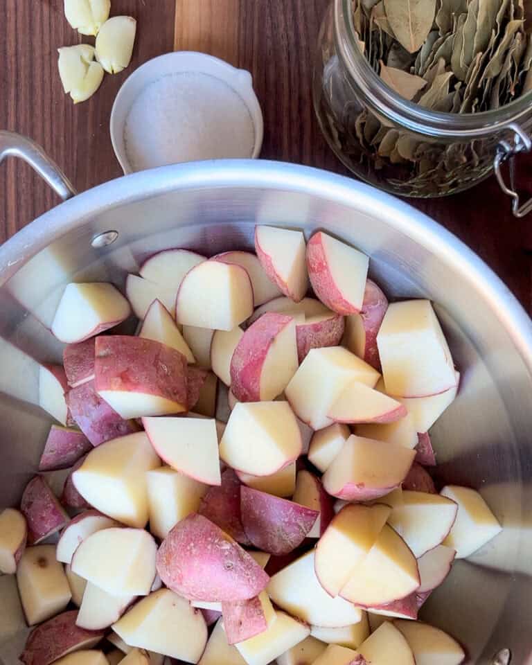 Red Skinned Mashed Potatoes (Stovetop or Instant Pot)