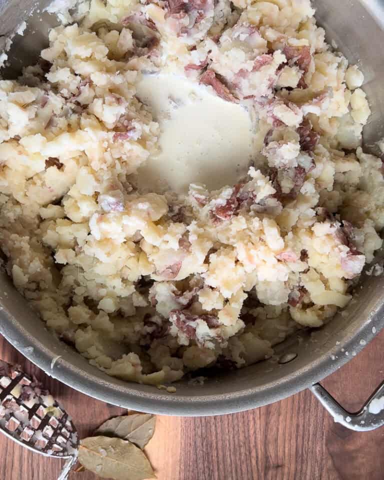 Red Skinned Mashed Potatoes (Stovetop or Instant Pot)