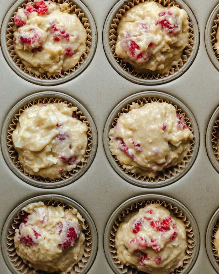Raspberry White Chocolate Muffins - Wild Thistle Kitchen