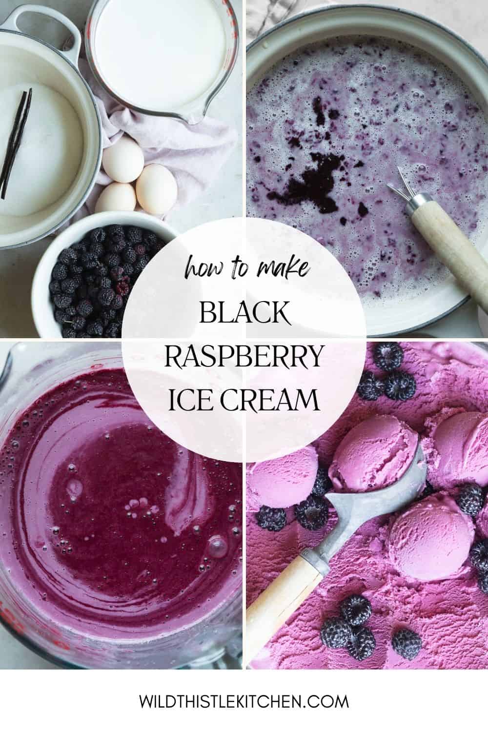 Black Raspberry Ice Cream - Wild Thistle Kitchen