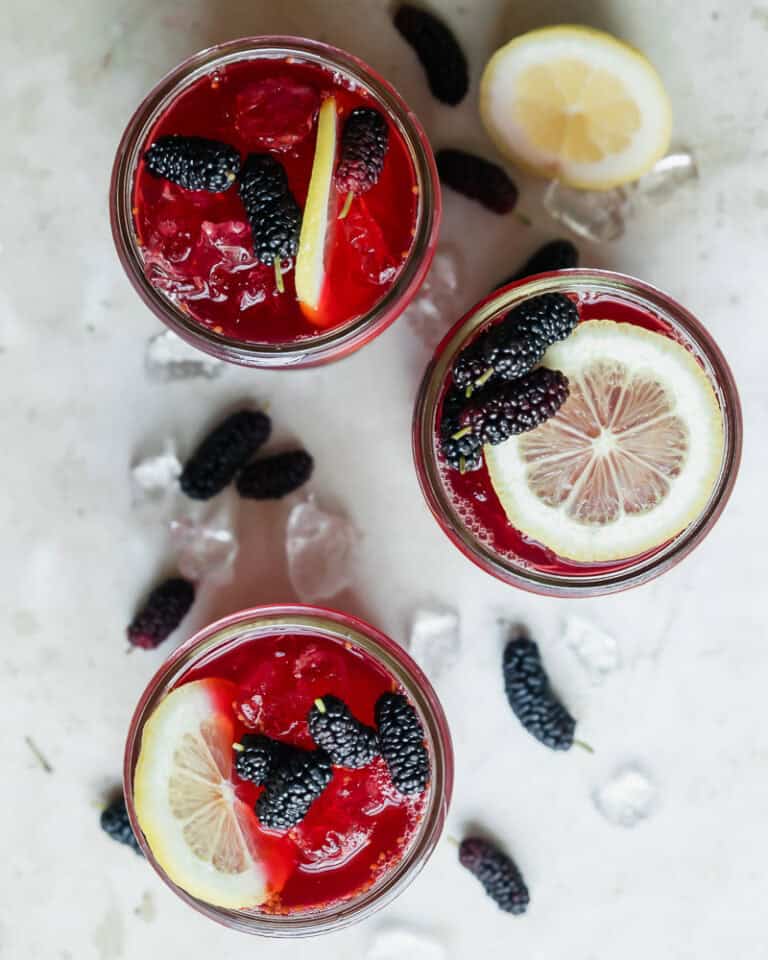 Mulberry Lemonade (or limeade)