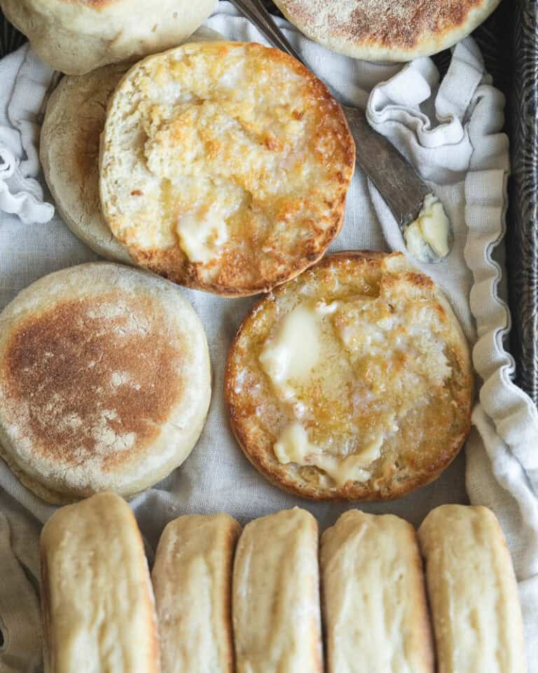 Sourdough Discard English Muffins (overnight or same day)