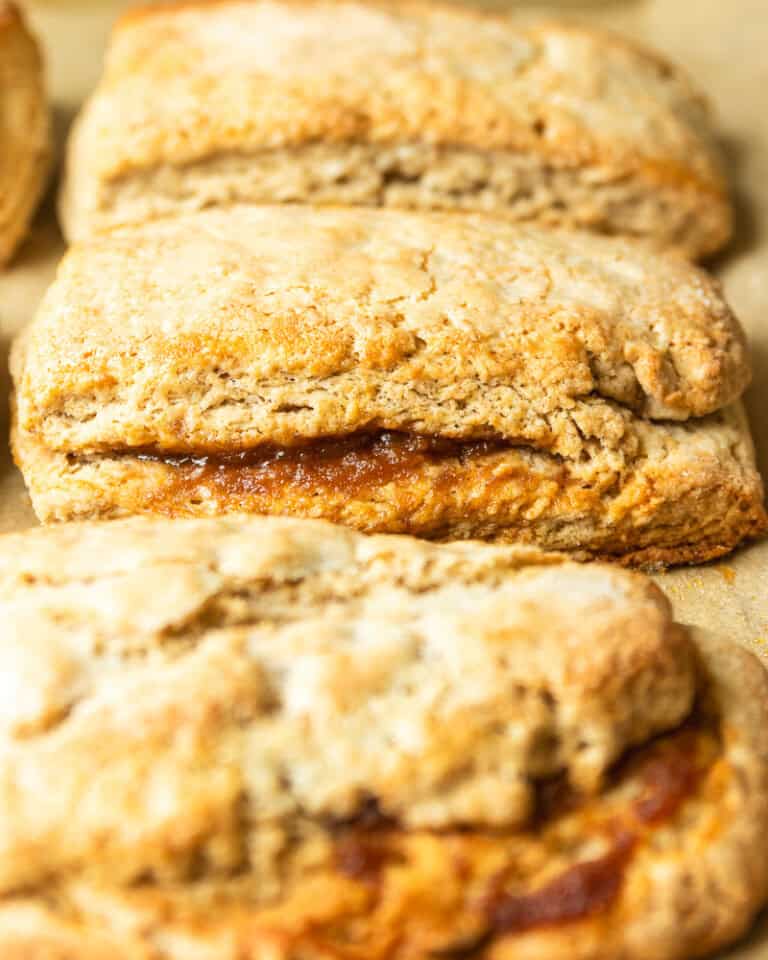 Apple Butter Scones (tender + flaky)
