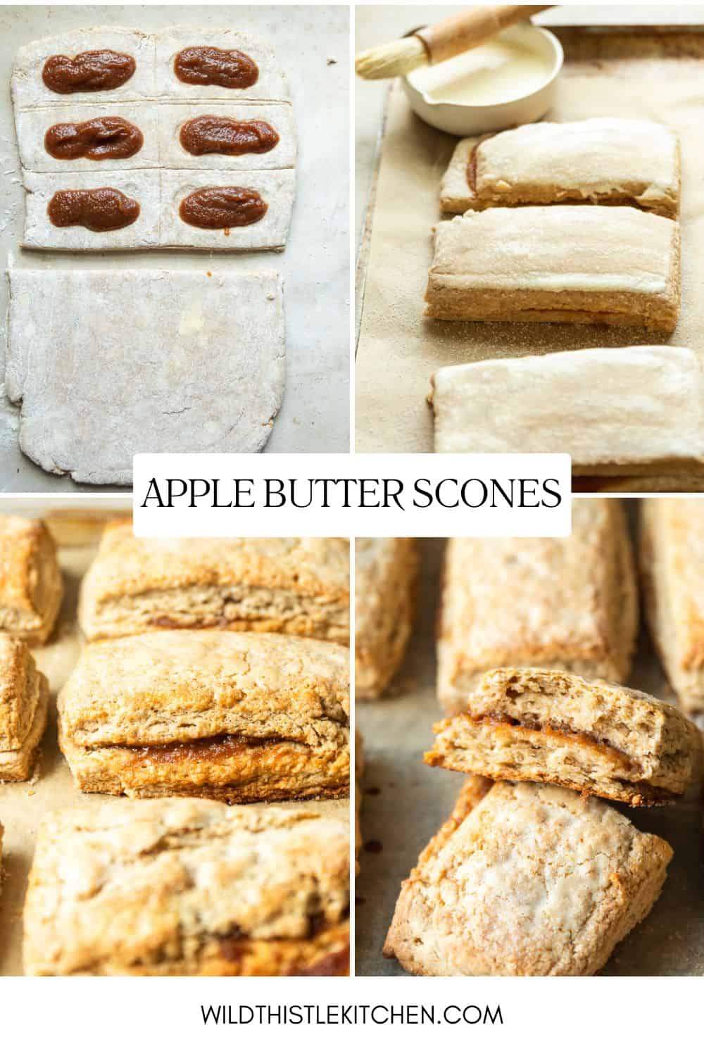 Apple Butter Scones (tender + flaky)