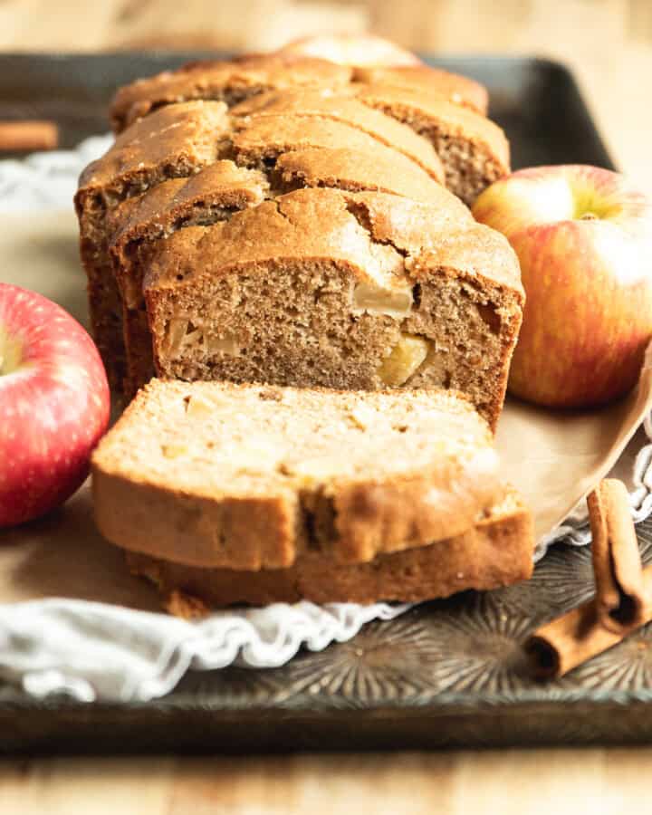 Sourdough Discard Apple Bread (moist + quick + easy)